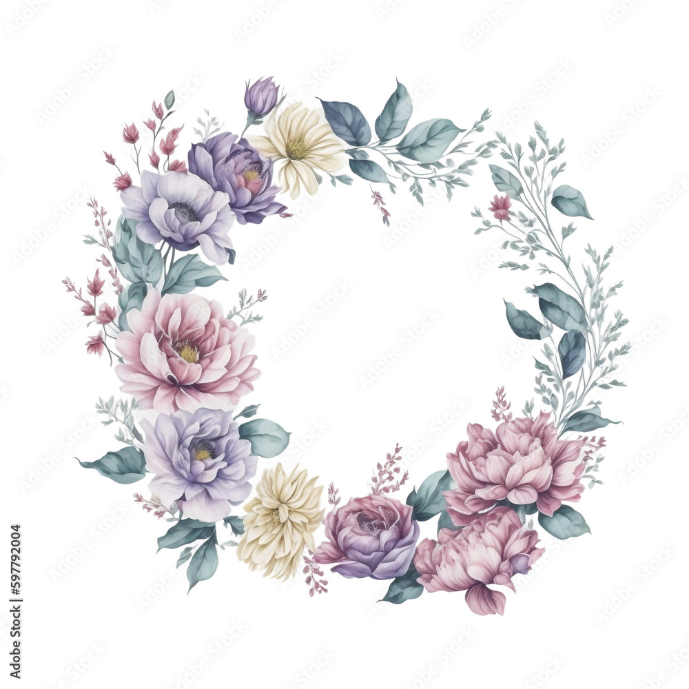 Beautiful pink roses frame on transparent background. Transparent ...