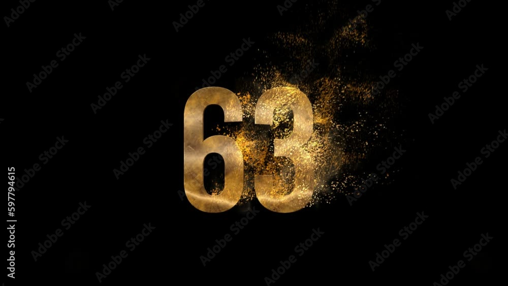 Golden number 63 from particles, numbering, sixty three, golden numbers ...
