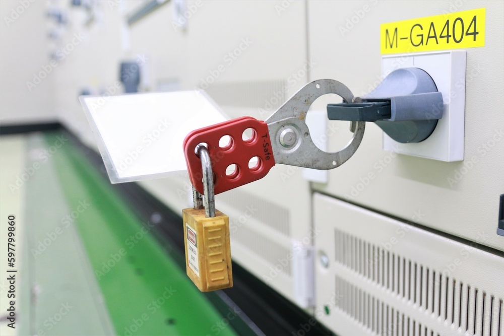 Lockout Tagout , Electrical safety system.Key lock switch or circuit ...