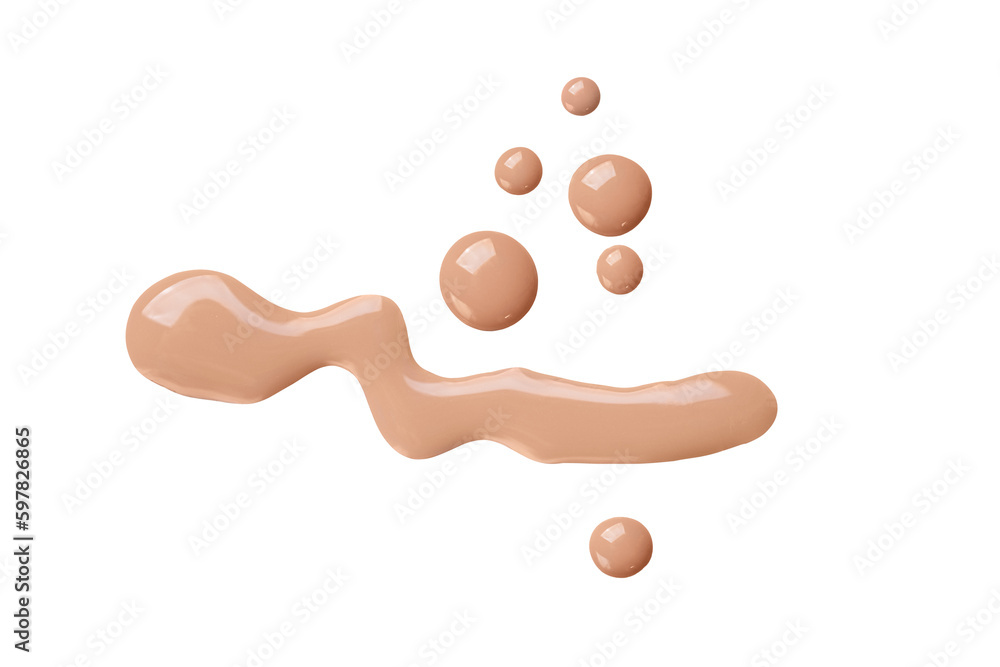 Liquid foundation isolated on transparent background. Swatch of liquid ...