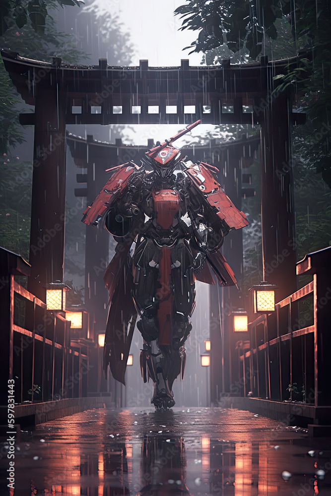 Striking anime-style virtual idol, vtuber, or digital character, mecha ...