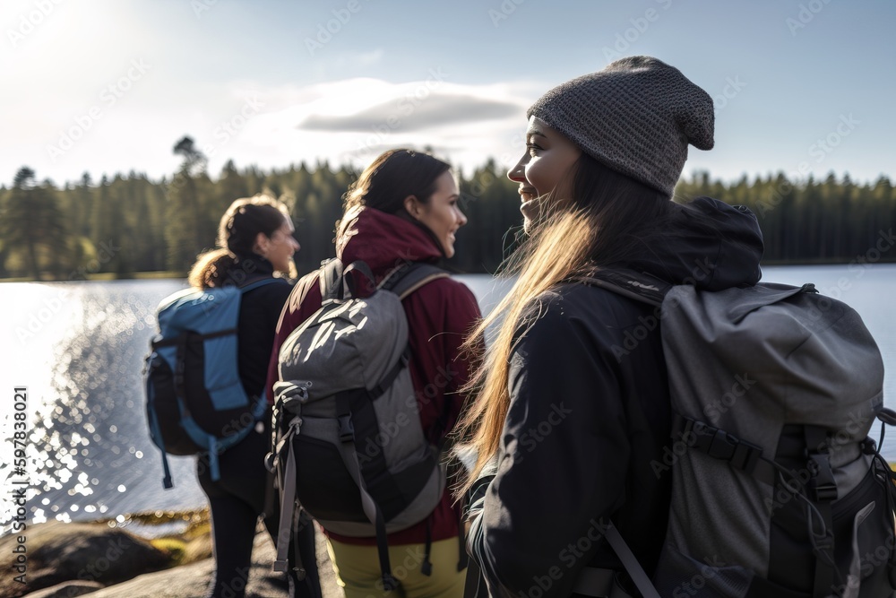 A group of remote workers participating in a team-building excursion ...