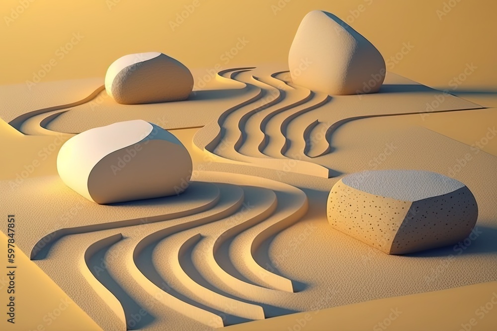 stones used in the Zen tradition, each inscribed with a series of ...