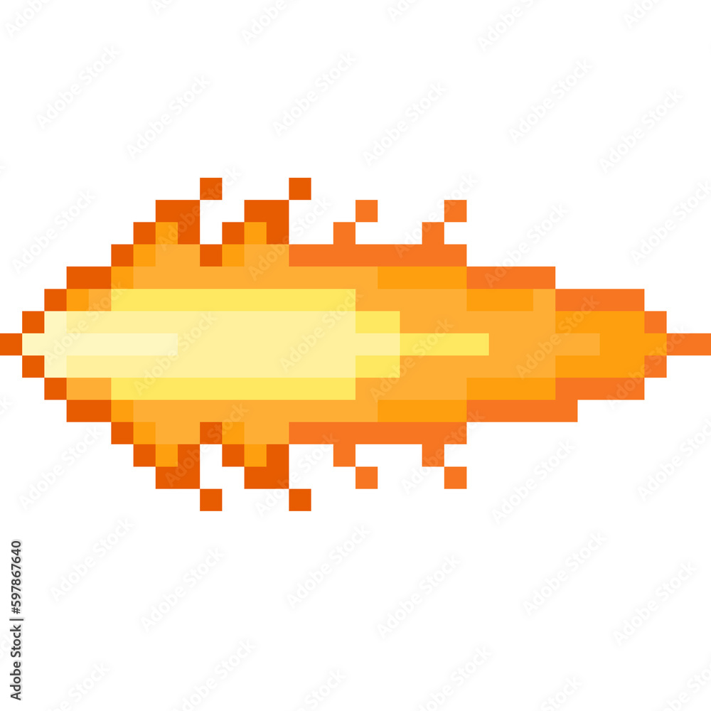 Pixel Illustration of powering fire Stock Illustration | Adobe Stock