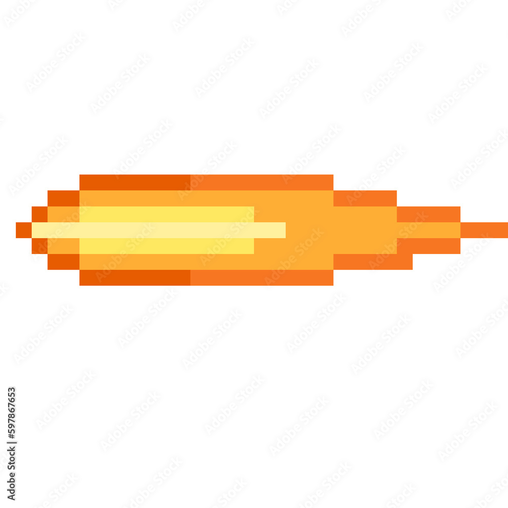 Pixel Illustration of a thin fire Stock Illustration | Adobe Stock