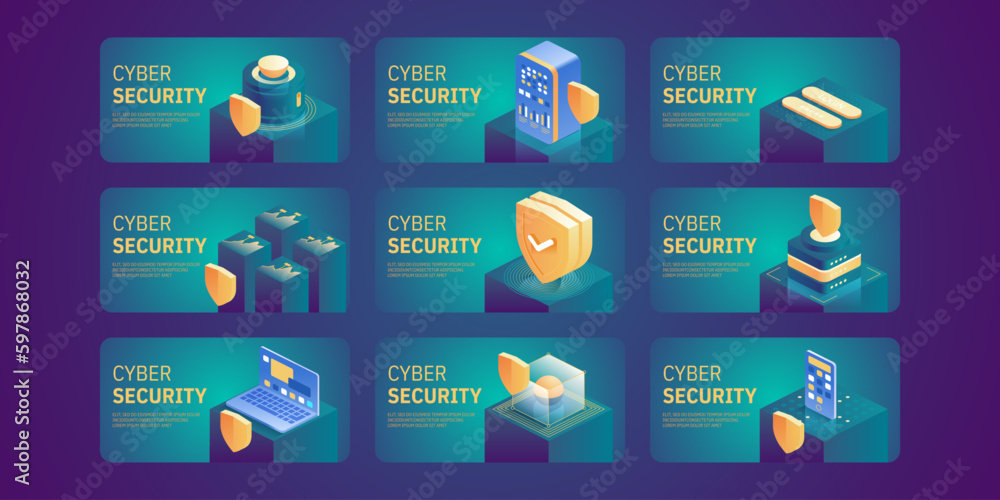 Cyber security concept. Antivirus, encryption, cloud data protection ...