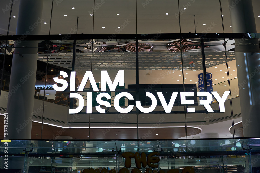 BANGKOK, THAILAND - CIRCA APRIL, 2023: Siam Discovery sign as seen at ...