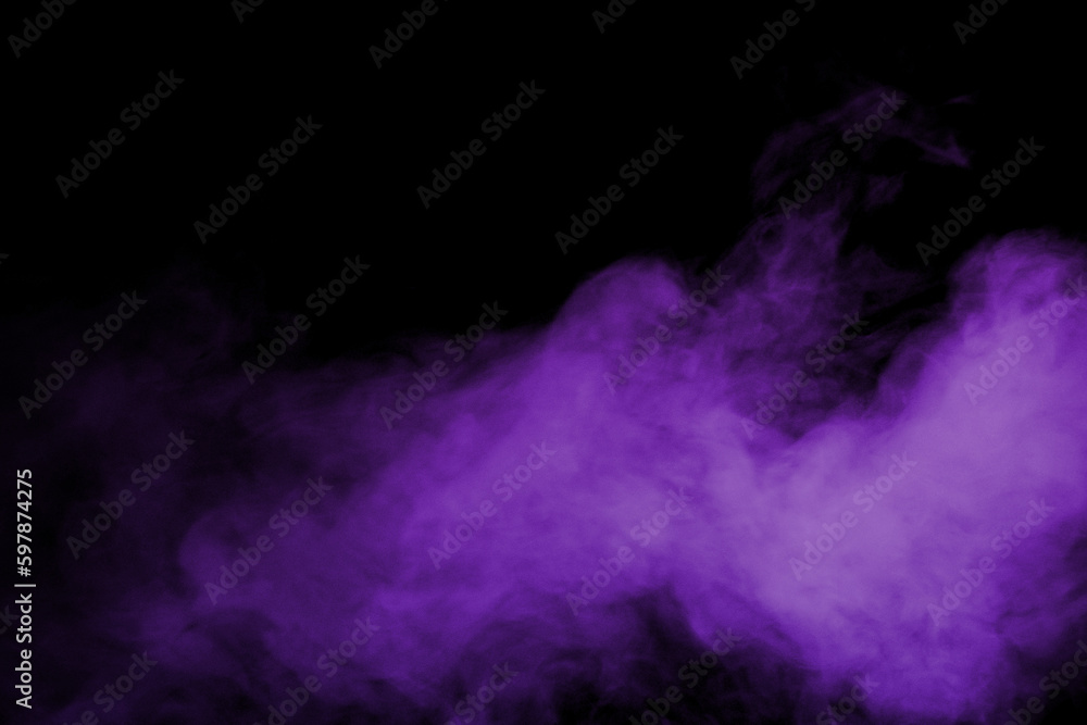 Purple fog or smoke. Realistic fog. Atmosphere mist effect and smoke ...