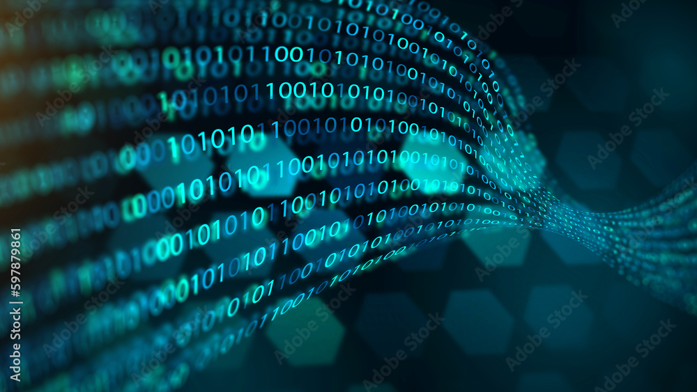 Abstract Binary Code Ai Technology Coding Background Artificial Intelligence Binary Code