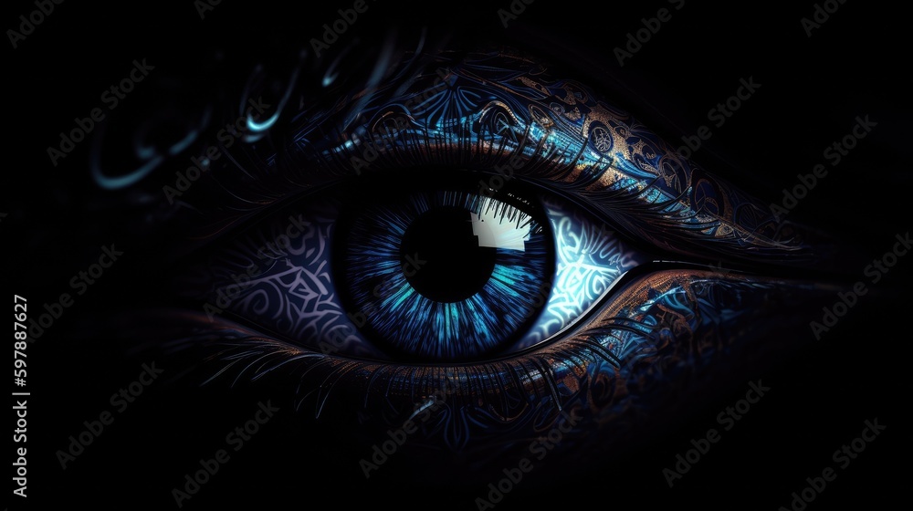 Evil eye wallpaper created with generative AI technology Stock ...