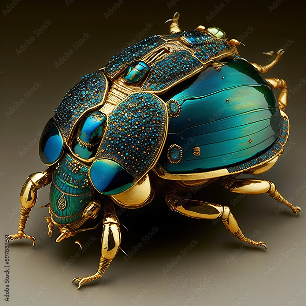 Egyptian scarab beetle, sacred bug a symbol of the sun Stock ...