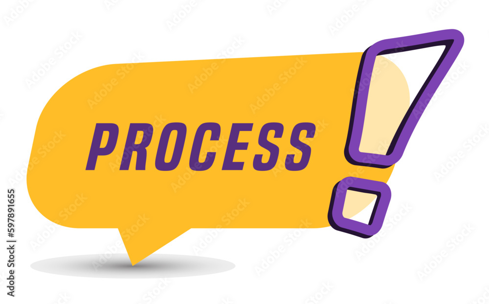 Colorful vector flat design banner process. This sign is well adapted ...