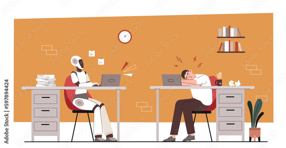 Robot against man. Comparison of artificial intelligence and employee ...