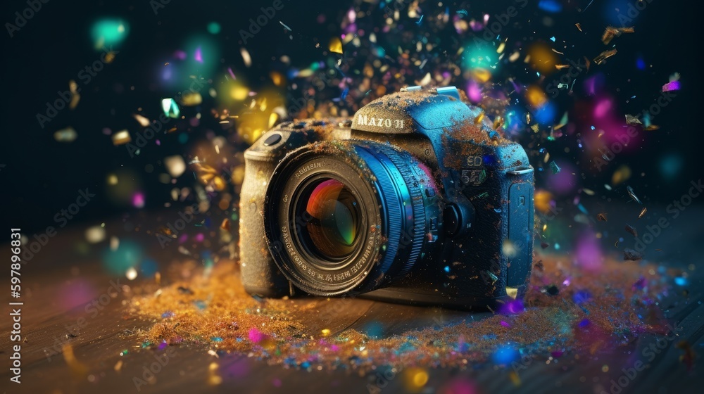 Dynamic and Vibrant Photography: Exploding Colors on Shiny Backgrounds ...