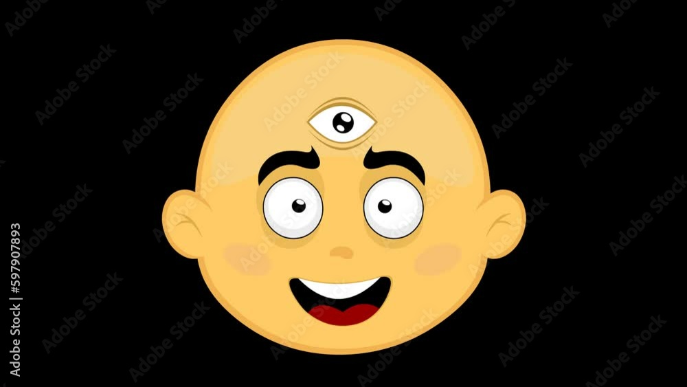 animation emoticon face of cartoon character yellow happy color winking ...