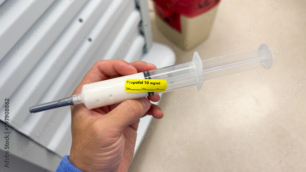Hospital syringe drugs like anesthesia, propofol, and fentanyl have ...