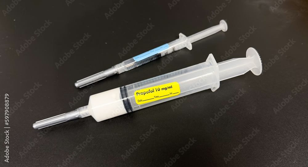Hospital syringe drugs like anesthesia, propofol, and fentanyl have ...