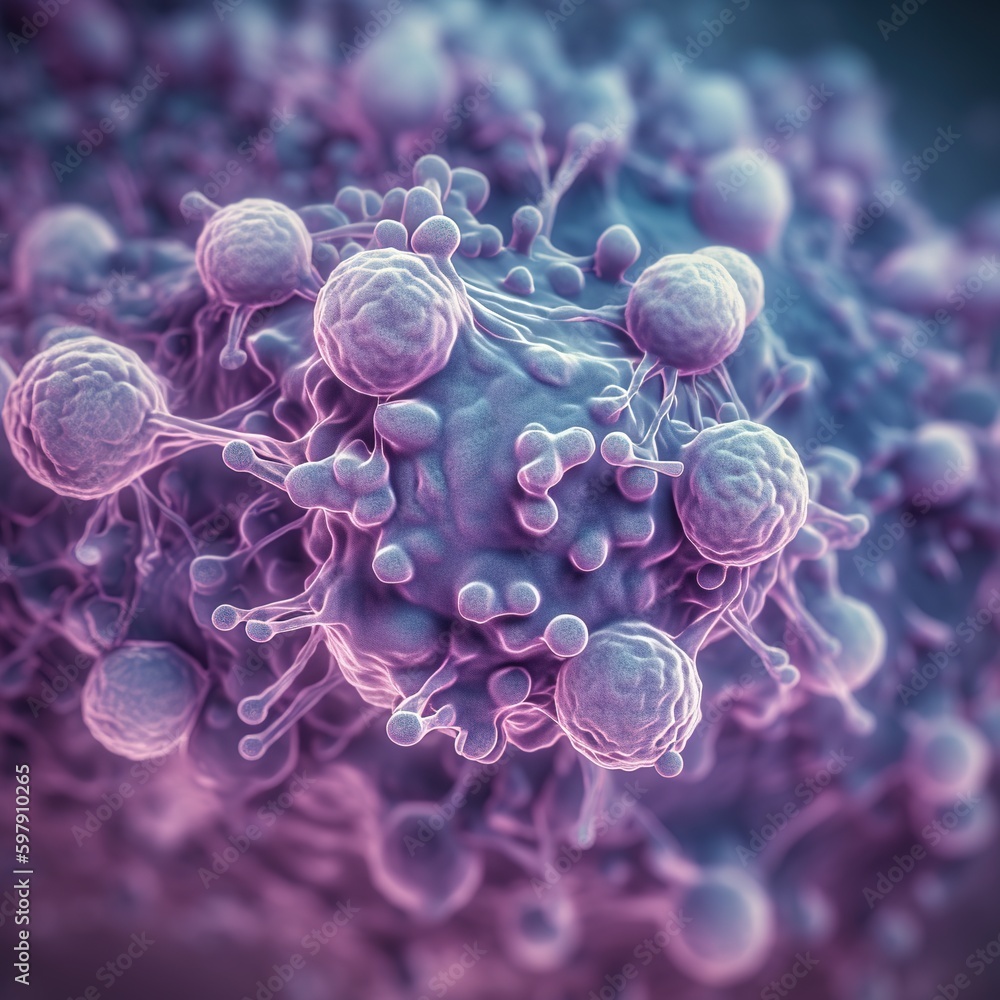 Human herpes is caused by the varicella zoster virus. Magnification by ...