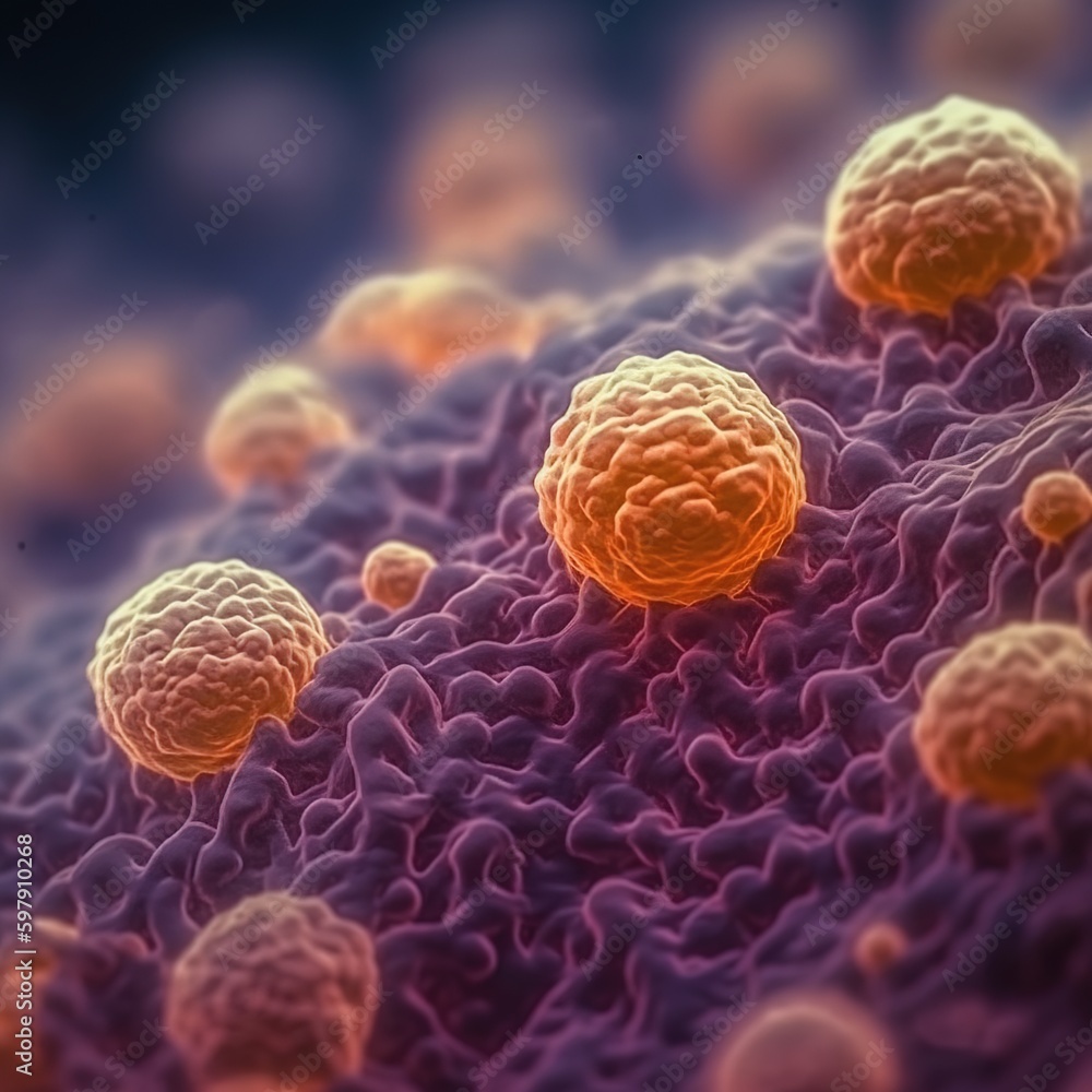 Human herpes is caused by the varicella zoster virus. Magnification by ...