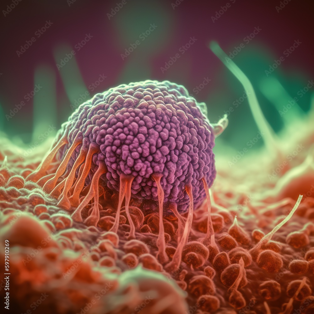 Human herpes is caused by the varicella zoster virus. Magnification by ...