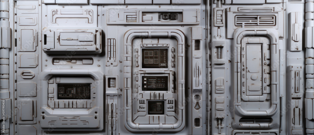 Scifi cyber space age material multifunctional background wall .Sci-fi ...