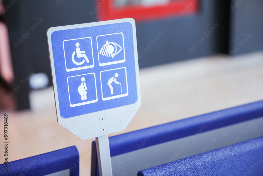 blue handicap sign is a universal symbol of accessibility and ...