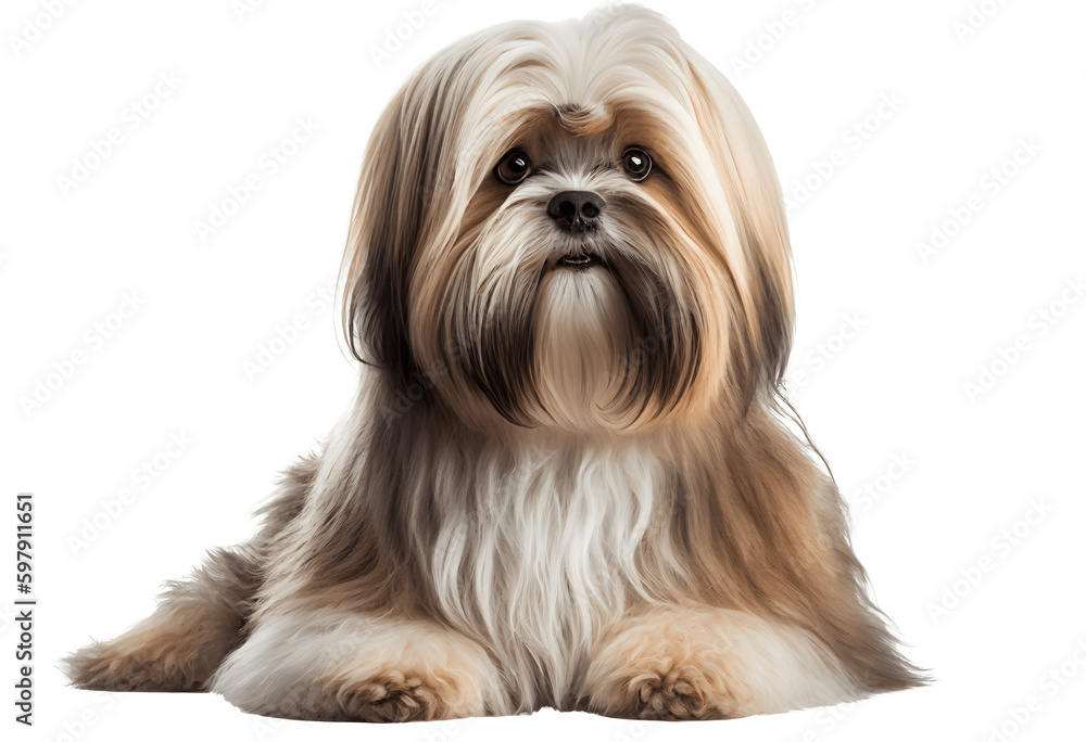 Transparent Background of Lhasa Apso Dog. png image Stock Illustration ...