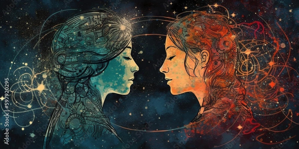 Parallel Universes - An otherworldly illustration featuring two star ...