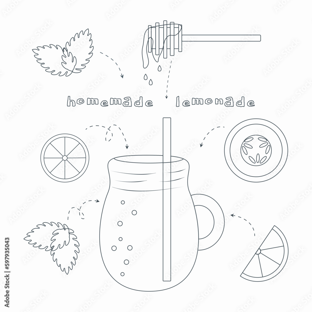 Lemonade Clip Art Black And White