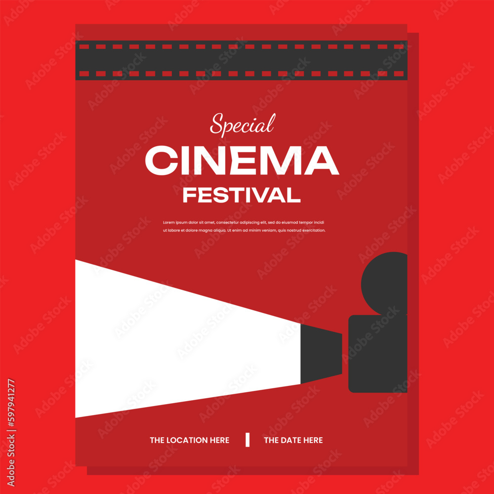 Movie Night Event Flyer Layout Stock Vector | Adobe Stock