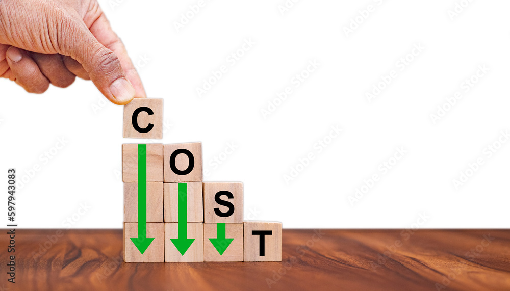 Lean cost thinking concept. Cost reduction concept. Business process ...