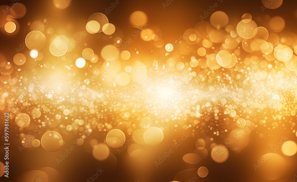 Gold glitters background. shimmering blur spot lights Bokeh Shiny gold ...