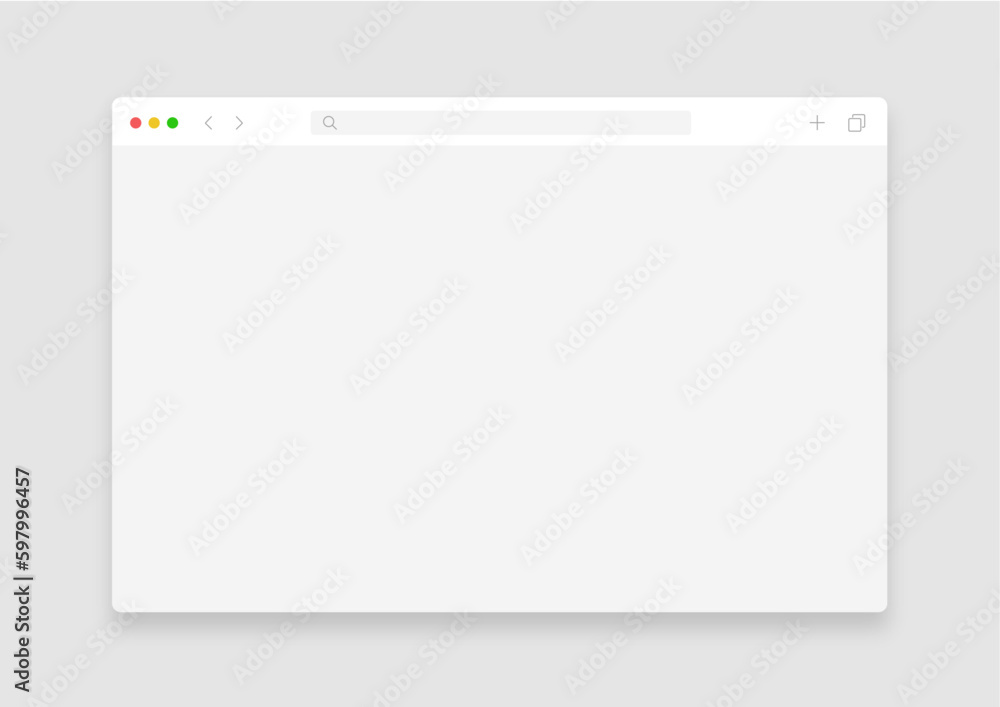 Web browser window mockup. User interface template light design modern ...