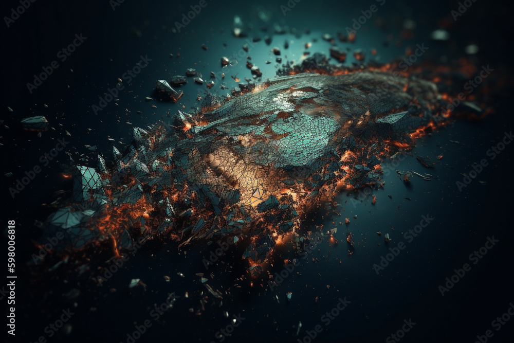 A haunting and thought-provoking image of a disintegrating world ...