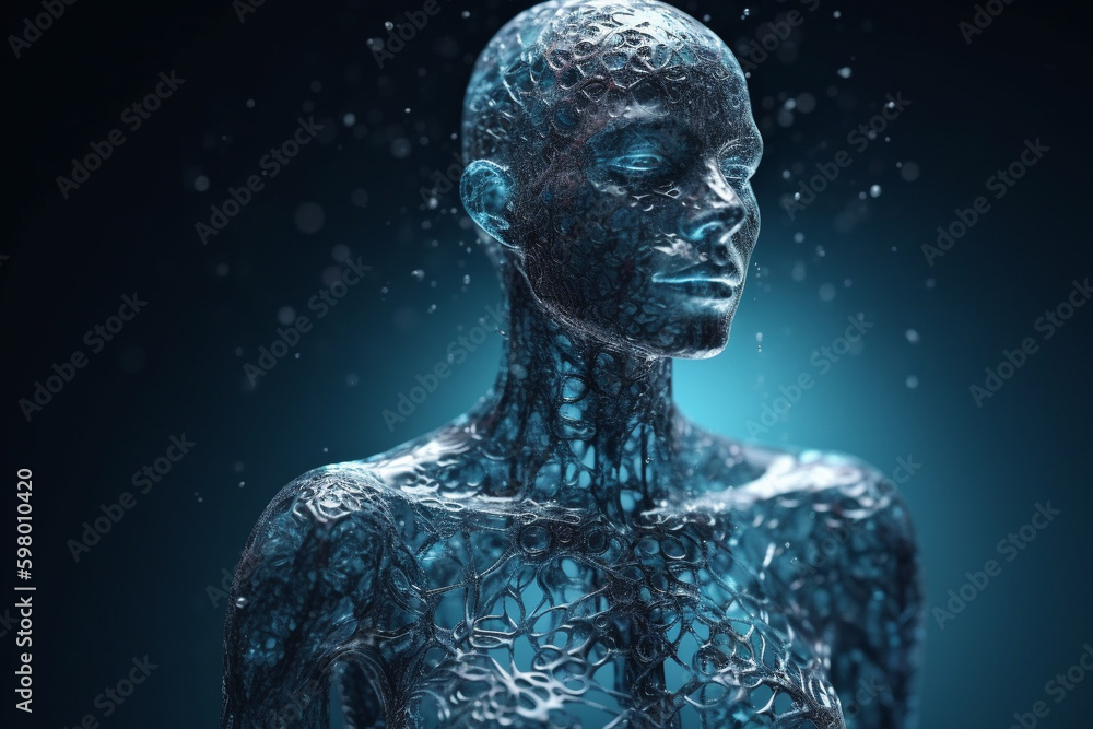 An enchanting and surreal image of a human body made of water ...