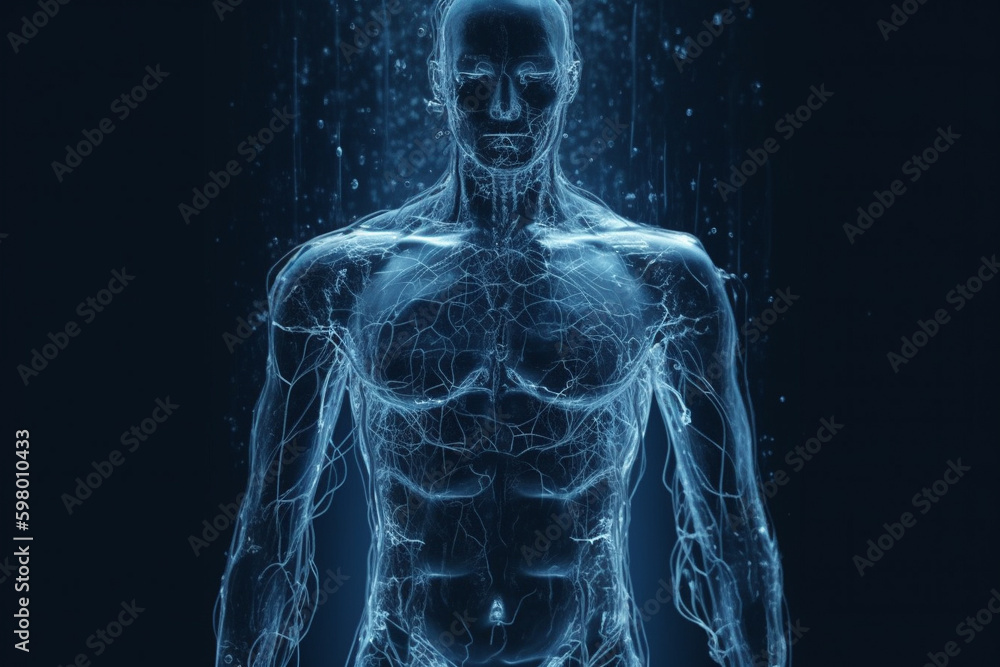 An enchanting and surreal image of a human body made of water ...