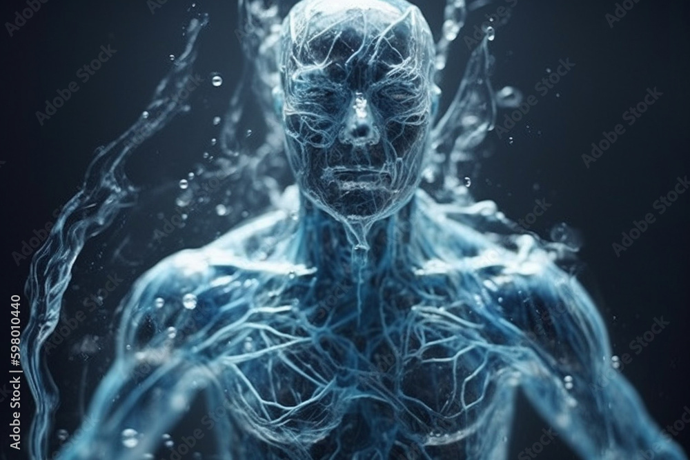 An enchanting and surreal image of a human body made of water ...