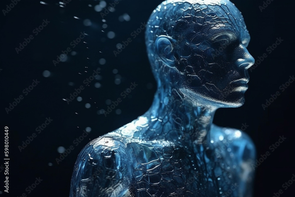 An enchanting and surreal image of a human body made of water ...