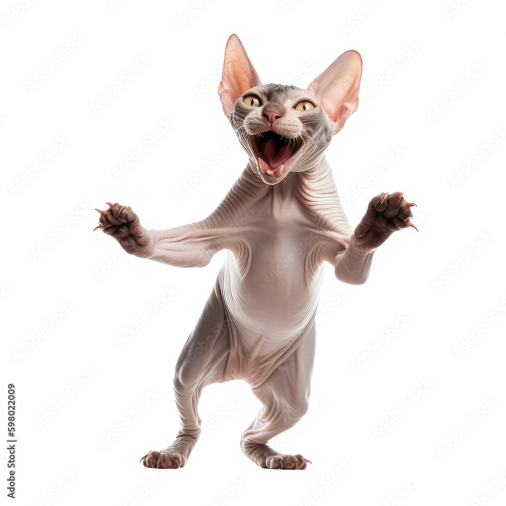 sphynx angry isolated on white background Stock-Illustration | Adobe Stock
