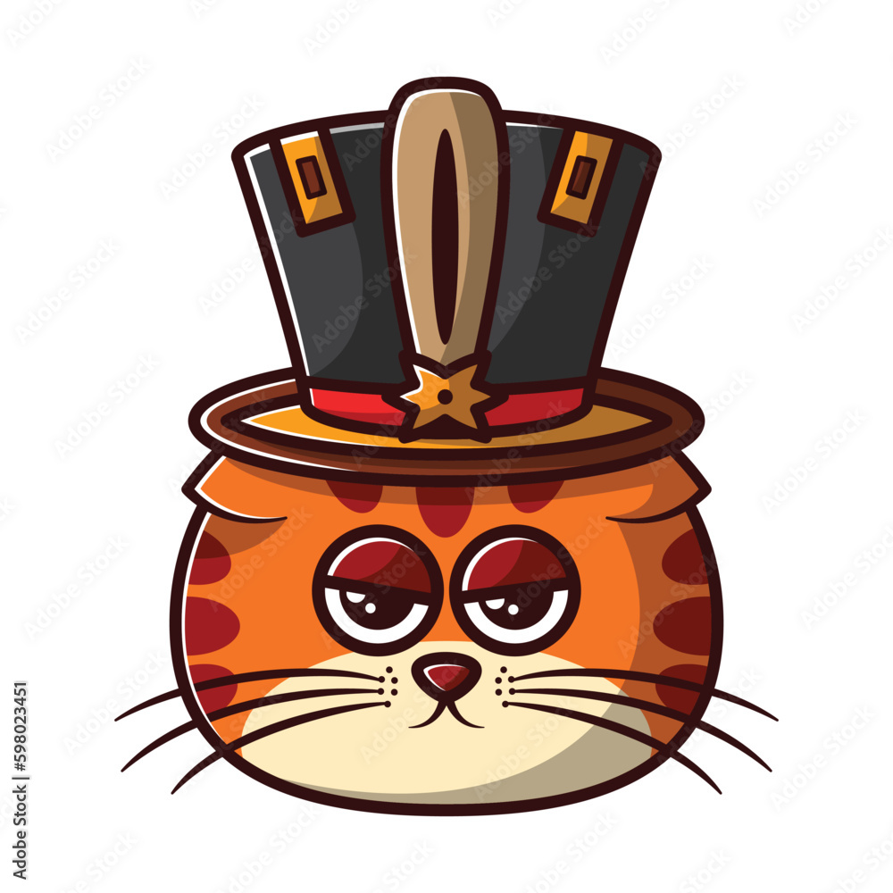 Fat Magician Cat. Cute cat magician, surely kids will love this. Stock ...