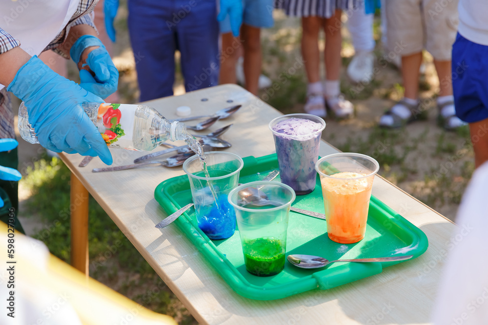 chemical experiments, people doing experiments, chemical reaction ...