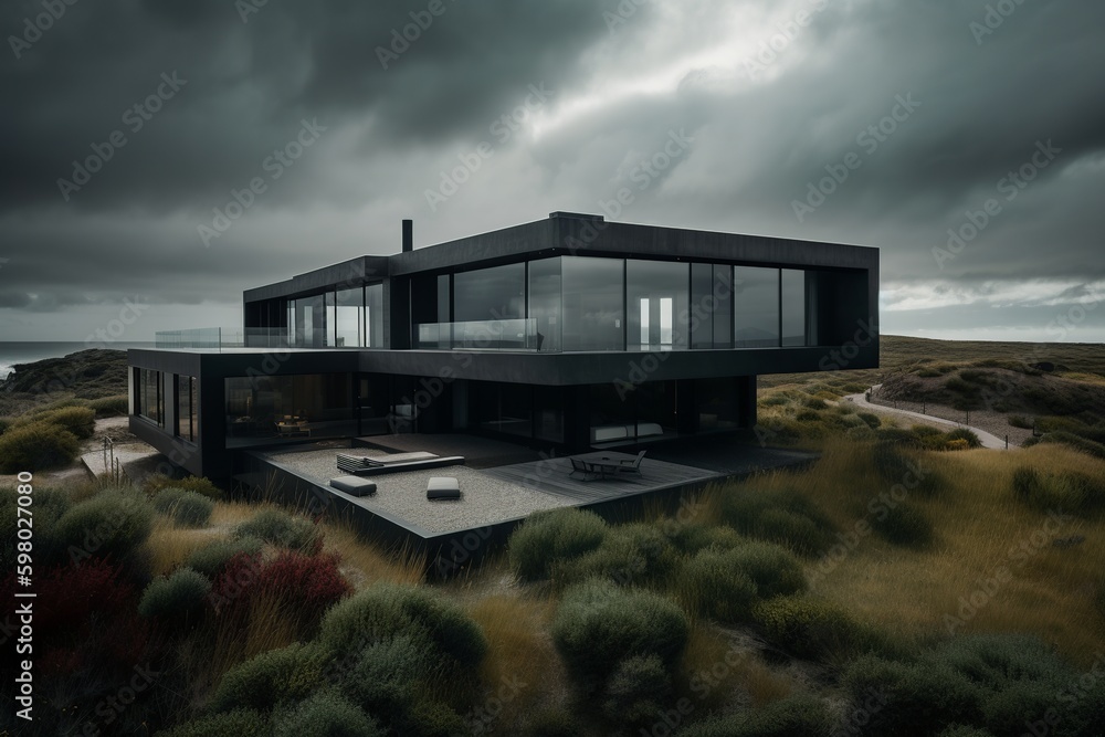 A visually arresting high-tech architectural masterpiece, showcasing a ...