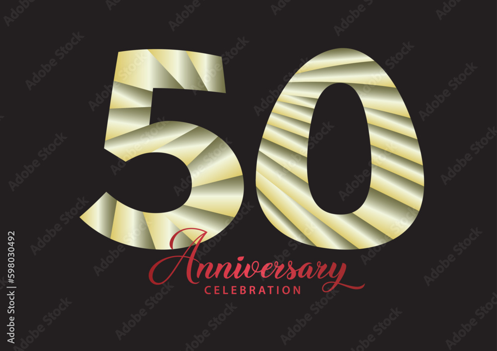 50 year anniversary celebration logotype vector, 50 number design, 50th ...