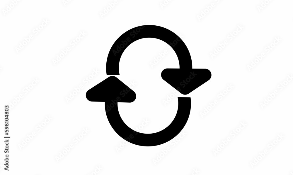 Illustration of reloading sign or symbol. A simple reload sign that can ...