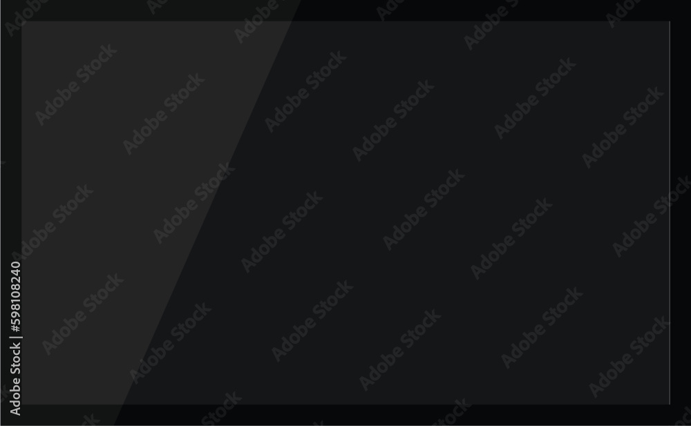 Realistic TV screen. Modern stylish LCD panel, Led type. Large computer ...