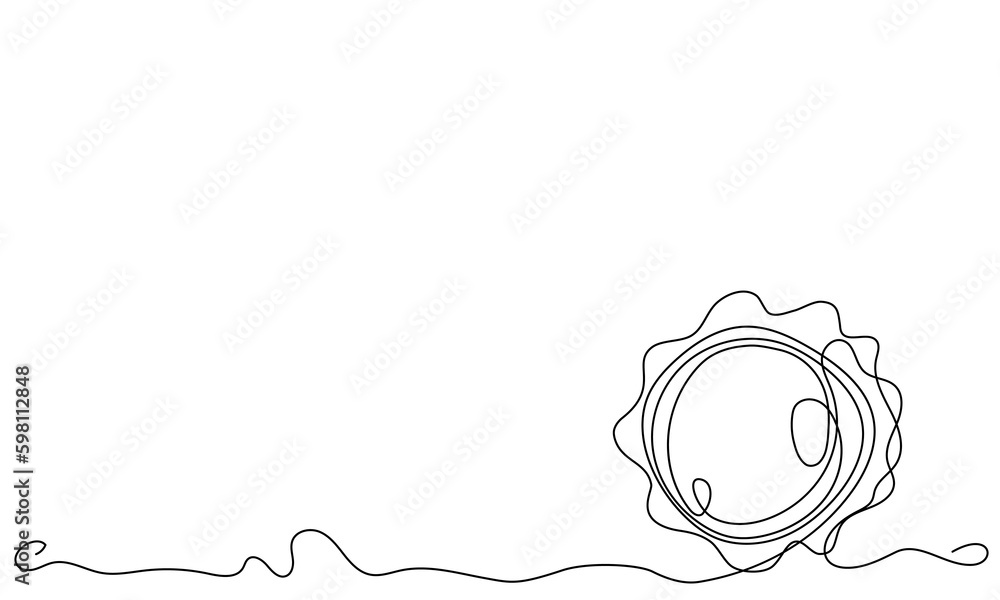 One continuous line drawing of an egg. Minimal background with line art ...