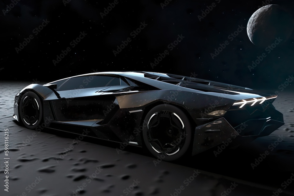 Futuristic sport car like lunar landers, future car concepts Stock ...