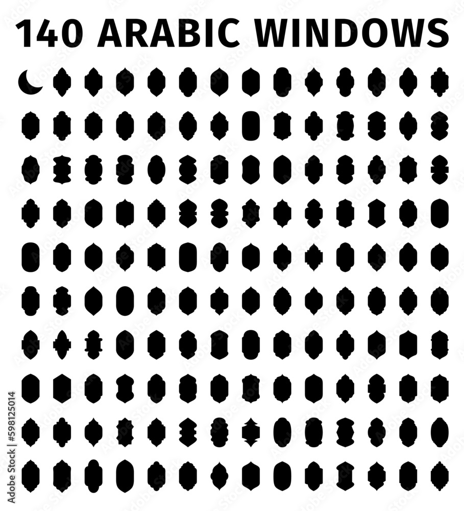 140 arabic windows. Traditional ornamental arabic windows ...