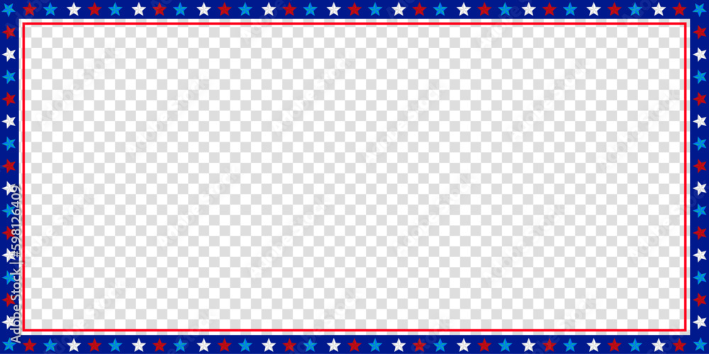 Patriotic frame, border, template for 4th of July, Memorial Day ...