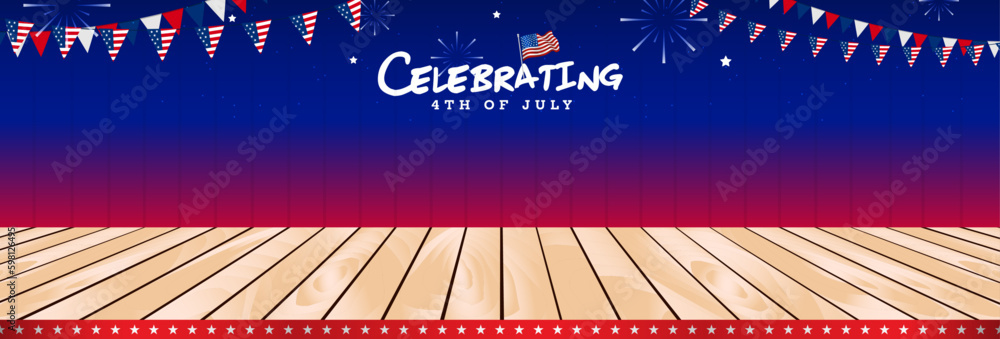 United States of America 4th of July independence day blank, copy space ...